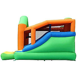 Inflatable Castle and Slide, Children Slide Outdoor Small Naughty Castle Home Trampoline/Square Playground Kids Playpen Colors