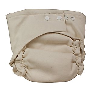 Osocozy Two Sized Fitted Cloth Diaper - Soft, Durable and Absorbent 100% Cotton Birdseye Weave Material. Easy to Use Snap Closures. Size 2 Fits 18-30 lb