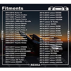 Rexka 20pcs Front Bumper Support Splash Shield Under Cover Nylon Nut Grommet M5.5 Screw 90189-06193 for Toyota Lexus