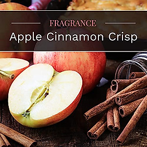 Candle-lite Scented, Apple Cinnamon Crisp Fragrance, One 18 oz. Single-Wick Aromatherapy Candle with 110 Hours of Burn Time, Red Color