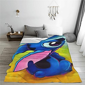 Cartoon Blanket Flannel Fleece Throw Blankets Best Friend Super Soft Cozy Warm Plush Bedding for Sofa Living Room Bedroom 50"X40"