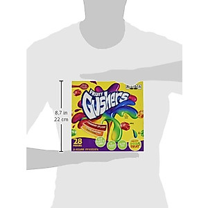 Betty Crocker Fruit Gushers, Strawberry Splash and Tropical, 0.9 Ounce (Pack of 42)