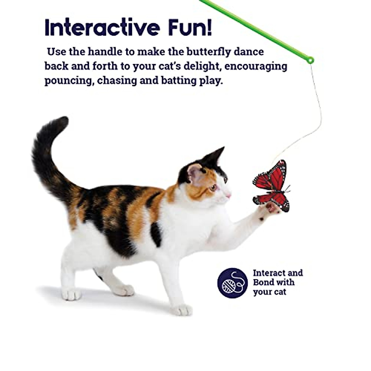 Petstages Butterfly Chase Cat Teaser Wand