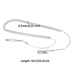 AYNEFY 6m Bird Flying Rope Parrot Bird Anti-bite Outdoor Flying Training Traveling Walking Rope Pet Bird Leash Kits Random Color (Foot Ring Dia. 6.5mm)