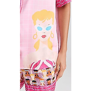 Karen Mabon Women's Barbie Short Set, Pink Multi, S