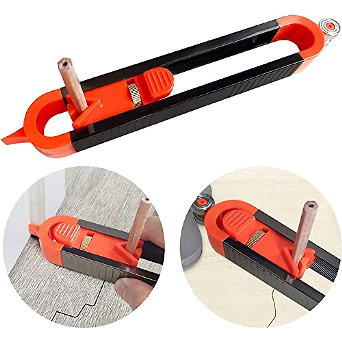 Precise Contour Scribe Tool Woodworking - With Lock For Pencil,Upgrade Measuring Tools, Ultimate Scribing Tool Suitable For Woodworking Finish Carpenter Professional Joiner
