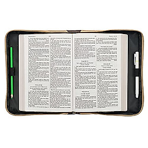 Christian Art Gifts Men's Classic Bible Cover for I Know The Plans Jeremiah 29:11, Brown Faux Leather, Large