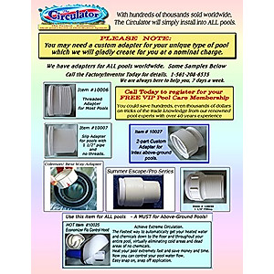 Circulator 10022a Pool Return Jet, Standard, White