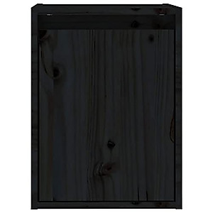 DYRJDJWIDHW Wall Cabinets 2pcs Bookshelf for Bedroom,Shelves,Wood Bookcase,Suitable for Bedroom, Office, Living Room, Study,Black 11.8"x11.8"x15.7" Solid Wood Pine