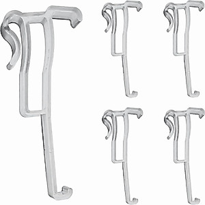 6pcs 3-1/4" Valance Clips Clear Plastic Hidden Retainer Holder for Window Blind Valance,Horizontal Faux & Wood Blinds Cover Hold Clip