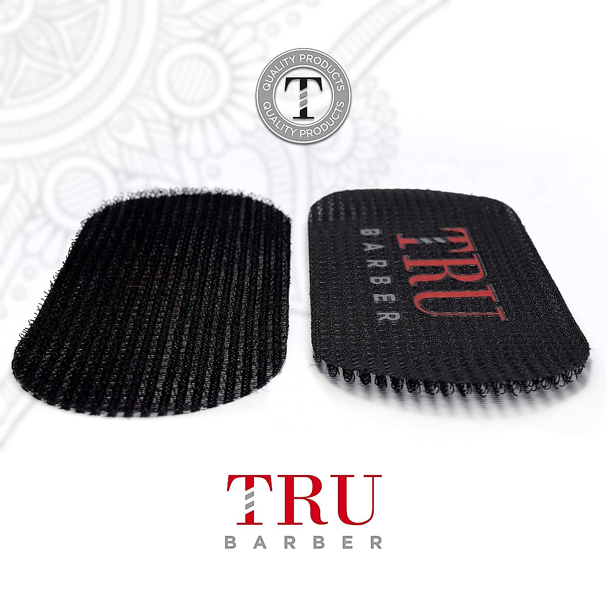 TRU BARBER HAIR GRIPPERS ® 2 COLORS BUNDLE PACK 4 PCS for Men and Women - Salon and Barber, Hair Clips for Styling, Hair holder Grips (Red/Black)
