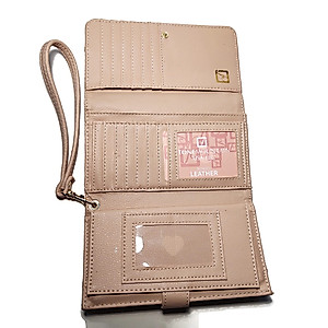 Stone Mountain Paisley Embossed Snapped Front SLG Wristlet Wallet, Blush