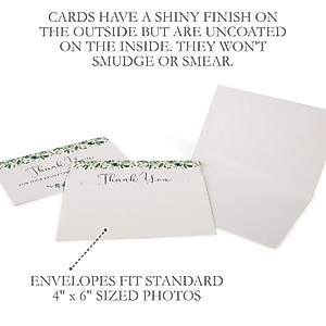 VNS Creations Sympathy Thank You Cards - 300 GSM Thick And Durable Card Stock - Blank On Inside With A Shiny Finish On Outside - Won't Smudge Or Smear - Cards For Somber Occassion