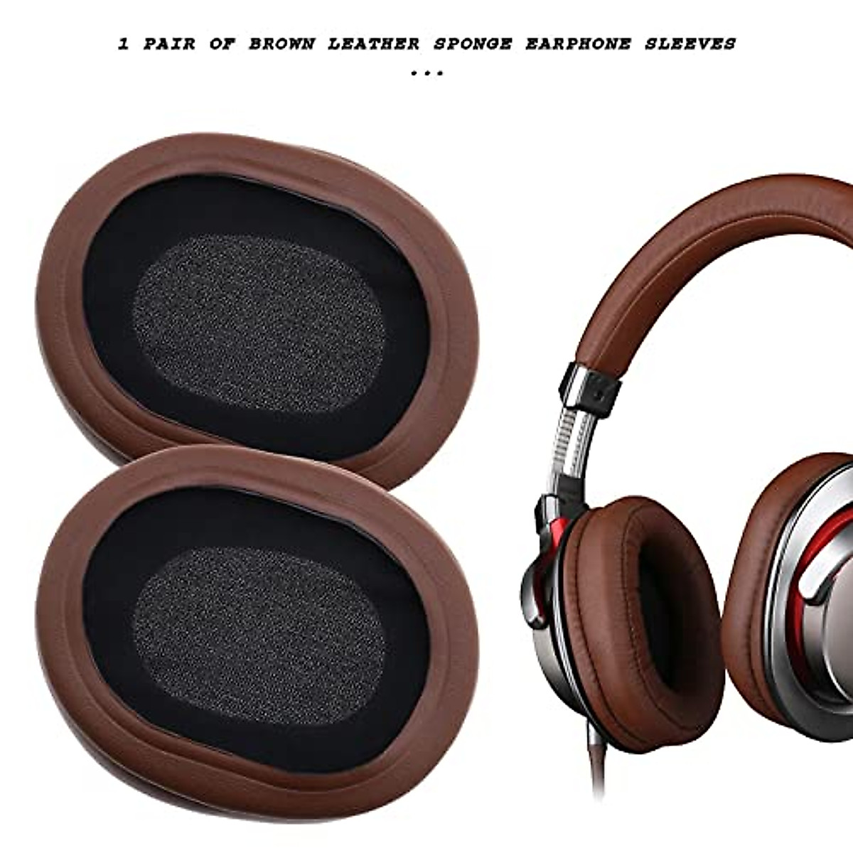 Pair of Ear Pads Earmuffs Protein Leather Foam Replacement Ear Cushions Compatible with ATH-MSR7 MSR7B MSR7NC MSR7SE MSR7BT Headset