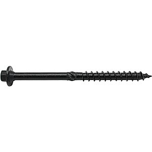 #17 X 4 Heavy Duty Structural Wood Screws - Exterior Coated Heavy Duty Wood Screws - Use for Fastening Ledger Boards, Large Timbers, Logs and More (50 Approx. Screw Count)