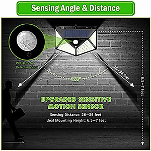 ASGTRADE Solar Sensor Wall Light in Night, Product for Garden, Swimming Pool, Balcony and high Security Area.-4 Pieces Set