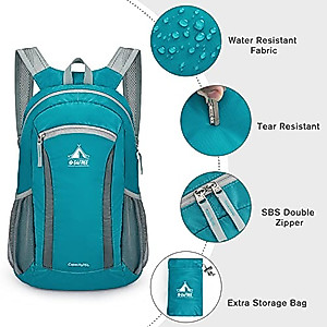 G4Free 16L Hiking Daypack, Lightweight Nylon Packable Small Backpack for Travel Camping Outdoor Men Women
