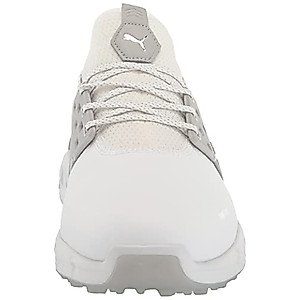 PUMA Men's Ignite Articulate Golf Shoe, White Silver/High-Rise, 10.5