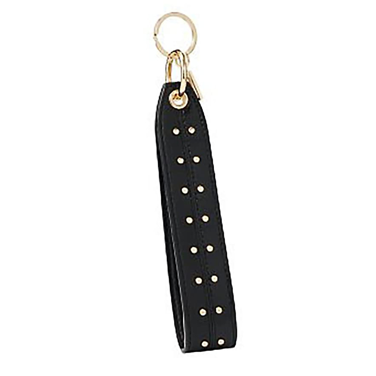 Victoria's Secret Wristlet Strap Keychain (Black/Gold Studded/Stud Mix)