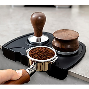 Espresso Tamping Mat Coffee Tamper - Coffee Tamper Mat for Espresso Machine Accessories, Food Safe Silicone Espresso Tamper Mat for Protect Counter (Large)