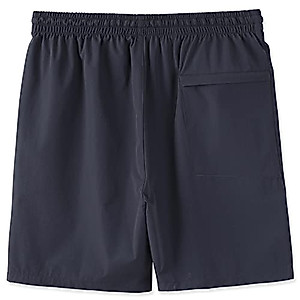 HETHCODE Men's Athletic Quick Dry Slim Fit 4 Way Stretch Zip Pockets Gym Hiking Active Shorts Blue Charcoal XXL