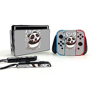 MightySkins Skin Compatible with Nintendo Switch OLED - Panda Kawaii | Protective, Durable, and Unique Vinyl Decal wrap Cover | Easy to Apply, Remove, and Change Styles | Made in The USA
