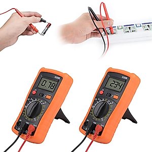 Digital Multimeter Pocket Clamp Multimeters Multi Tester Voltmeter Ammeter Ohmmeter AC/DC Ohm Volt Amp and Diode Voltage Electrical Tester Meter with Backlight LCD,Home Professional Use Automotive,etc