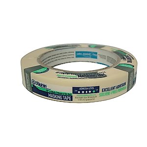 Blue Dolphin General Purpose Beige Masking Tape, 0.7 in. x 60 yds., General Use Masking Tape, High Tack, Ideal for Quick Painting Projects, 3-Day Clean and Easy Removal