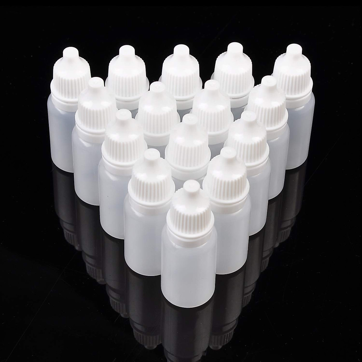 Jespeker 50 PCS Plastic Dropper Bottle Drop Bottles Empty Squeezable Eye Liquid Essential Oil Squeeze Bottle Small Dropper Refillable Containers with Caps 10ml