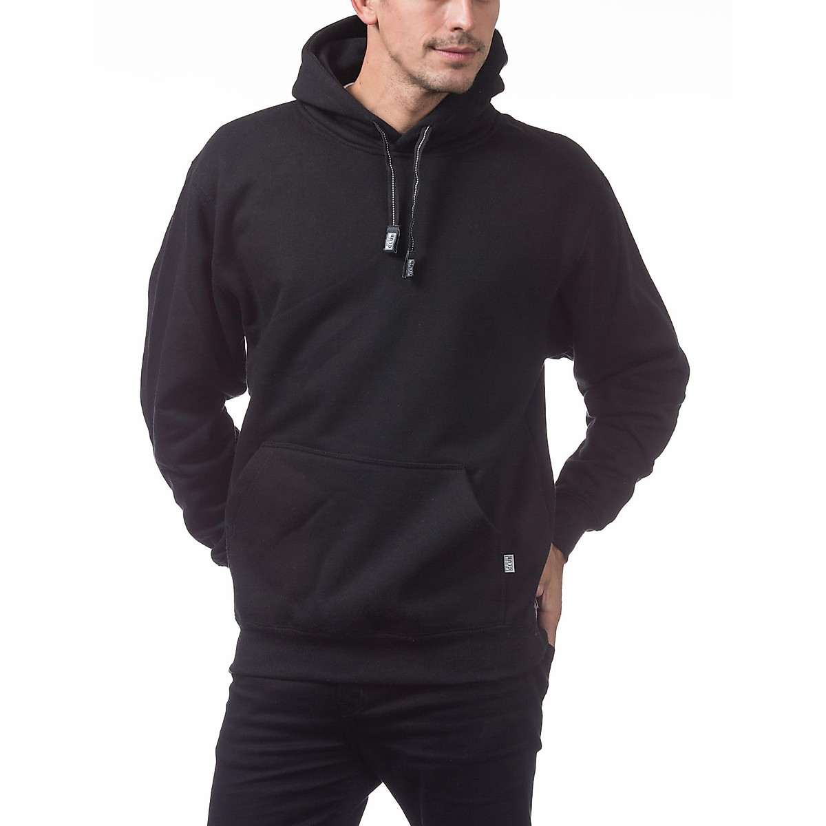 Pro Club Men's Heavyweight Pullover Hoodie (13oz), Black, X-Large
