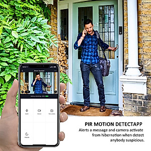 XODO VD1 Smart Home Wireless Security Camera with Night Vision, Waterproof Video Doorbell/WiFi 1080P HD/166°Wide Angel/2-Way Audio/No Monthly Fee/Real-Time Alerts/Rechargeable Batteries