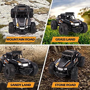 REMOKING RC Car, 1/14 Scale 2WD High Performance Off Road Car, 2.4Ghz Radio Control Anti-Interference Electronic Truck with 2 Rechargeable Batteries, Great Gifts for Kids and Adults