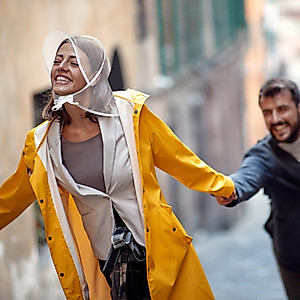 Tarpop 24 Pcs Women's Rain Bonnet Rain Cap with Visor Clear Waterproof Rain Scarf Plastic Rain Hats for Women Lady Rain Wear (Clear)