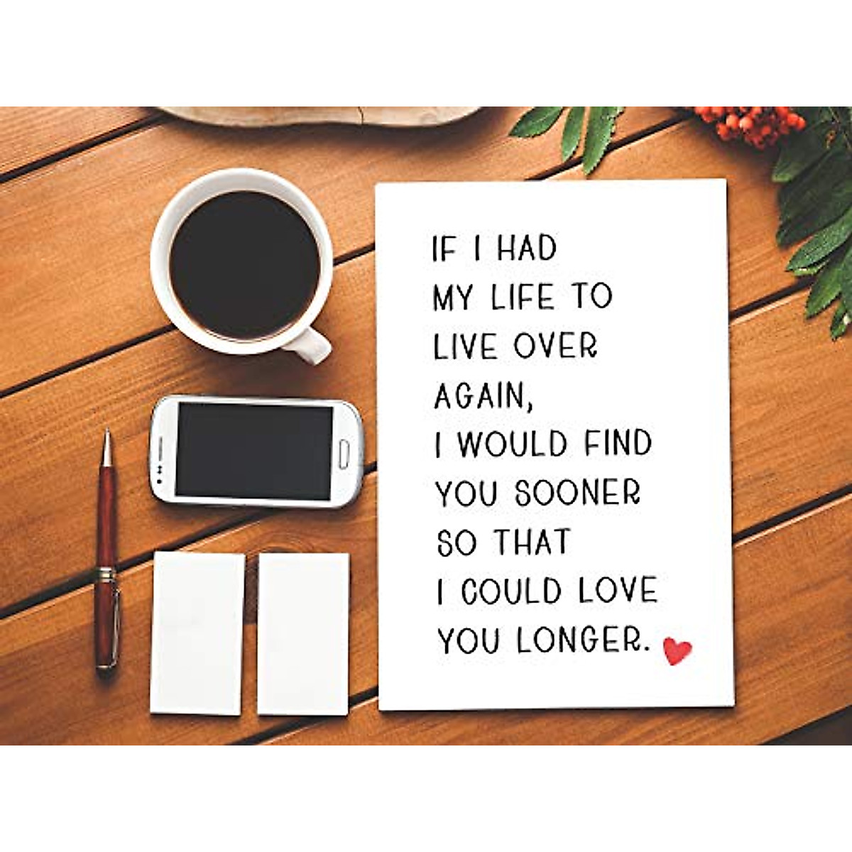 Maplelon Romantic Anniversary Card for Husband, Birthday Card for Boyfriend, Valentines Day Card for Him