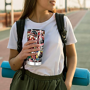 Stainless Steel Tumbler Vacuum 20 30 Oz Horror Gift Movies Event Mug Glass Friends Christmas Bottle Suitable With Hot Or Iced Coffee Tea Wine Water Frappe Cocktail