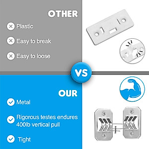 Furniture Anchors (6 Pack) Metal Anti Tip Furniture Straps for Baby Proofing Adjustable Child Safety Wall Furniture Anchors Kit