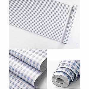 Gow4u Decorative Gingham Dresser Drawer Shelf Liner Self Adhesive Vinyl Contact Paper for Kitchen Cabinets Pantry Refrigerators Arts Crafts Decal (Yellow, 17.7x117 Inches)