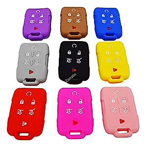 Zorratin Silicone Remote Key Fob Cover Protector for GMC Yukon & Chevrolet Chevy Suburban Tahoe