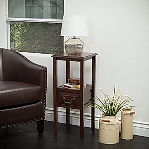 Christopher Knight Home Rivera Acacia Wood Accent Table, Brown Mahogany 13 in. x 13 in. x 30 in.