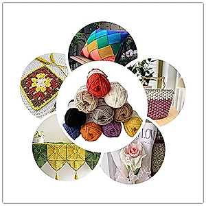 2x50g Easy Yarn for Crocheting and Knitting, Crochet Yarn for Beginners, Easy to See Stiches, Worsted Medium #4 Cotton Nylon Blended Yarn (Blue)