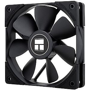 Thermalright TL-R12B 120mm Black CPU Fan, 4-PIN PWM Control, 1500RPM, Balance Performance Case Fan, Low Noise Computer CPU Fan Cooler