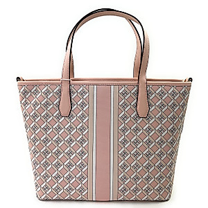 Tory Burch Women's Geo Logo Mini Top Zip Tote (Dusted Blush)