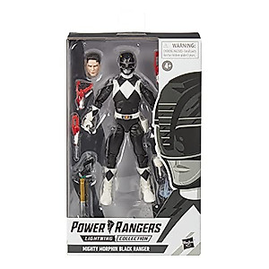 Power Rangers Lightning Collection Mighty Morphin Black Ranger 6-Inch Premium Collectible Action Figure Toy with Accessories