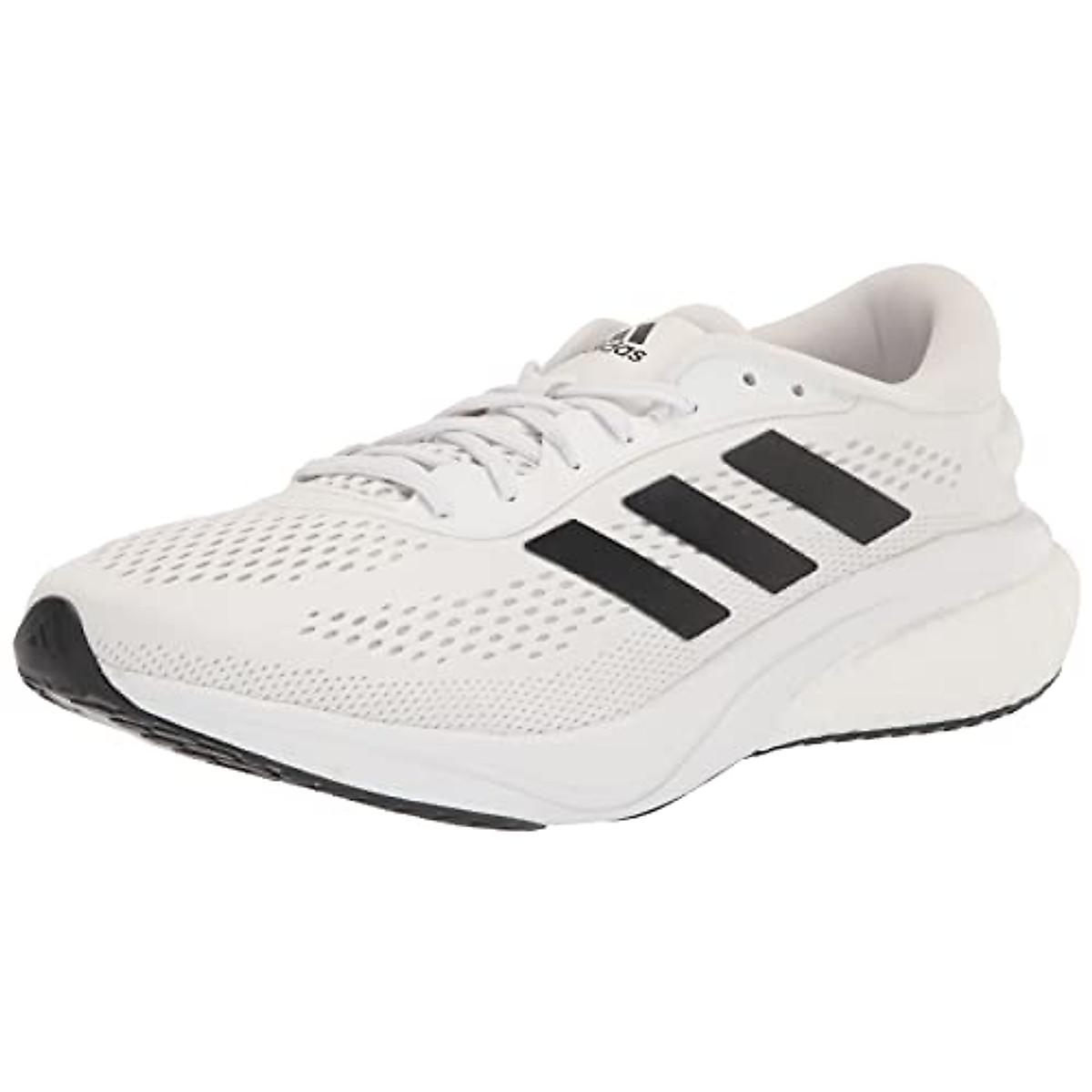 adidas Men's Supernova 2 Running Shoe, White/Black/Dash Grey, 15