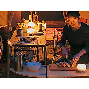 Snow Peak's Hozuki Lantern, Bark, ES-070BR, Made in Japan, Lifetime Product Guarantee, Lightweight, Compact for Camping or Backpacking, Camping Light