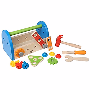 Hape Fix It Kid's Wooden Tool Box and Accessory Play Set