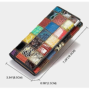 Eysee Clutch Bags, Women Wallets, Leather Purses, Cellphone Packs, Multicolor-10, 8.50 cm (L) * 18.50 cm (H) * 2.50 cm(W)