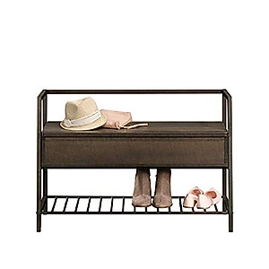 Sauder North Avenue Storage Bench, Smoked Oak finish