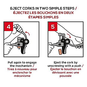 Peugeot 200510 Baltaz Dark Lever Corkscrew/Wine Bottle Opener, Black 5.52in.