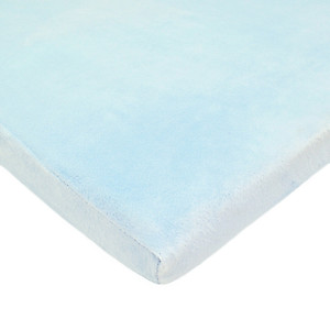 TL Care Heavenly Soft Chenille Fitted 18" x 36" Cradle/Bassinet Sheet, Blue, for Boys and Girls